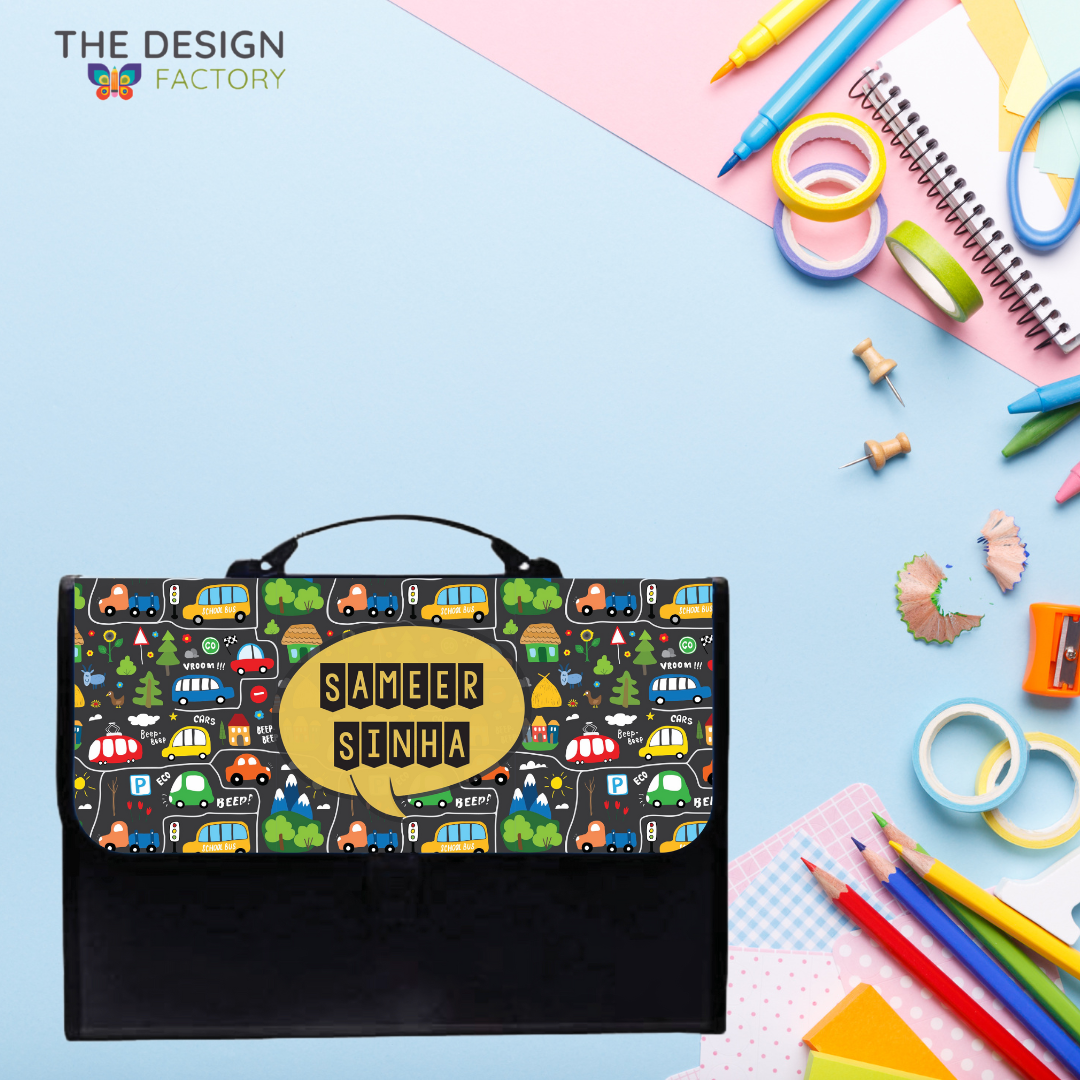 Expandable Folder - Cars pattern – thedesignfactoryshop