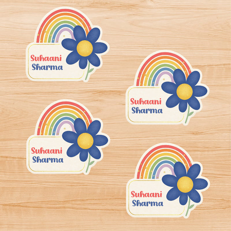 Permenant Ink Transfer Sticker - Flower with Rainbow – thedesignfactoryshop