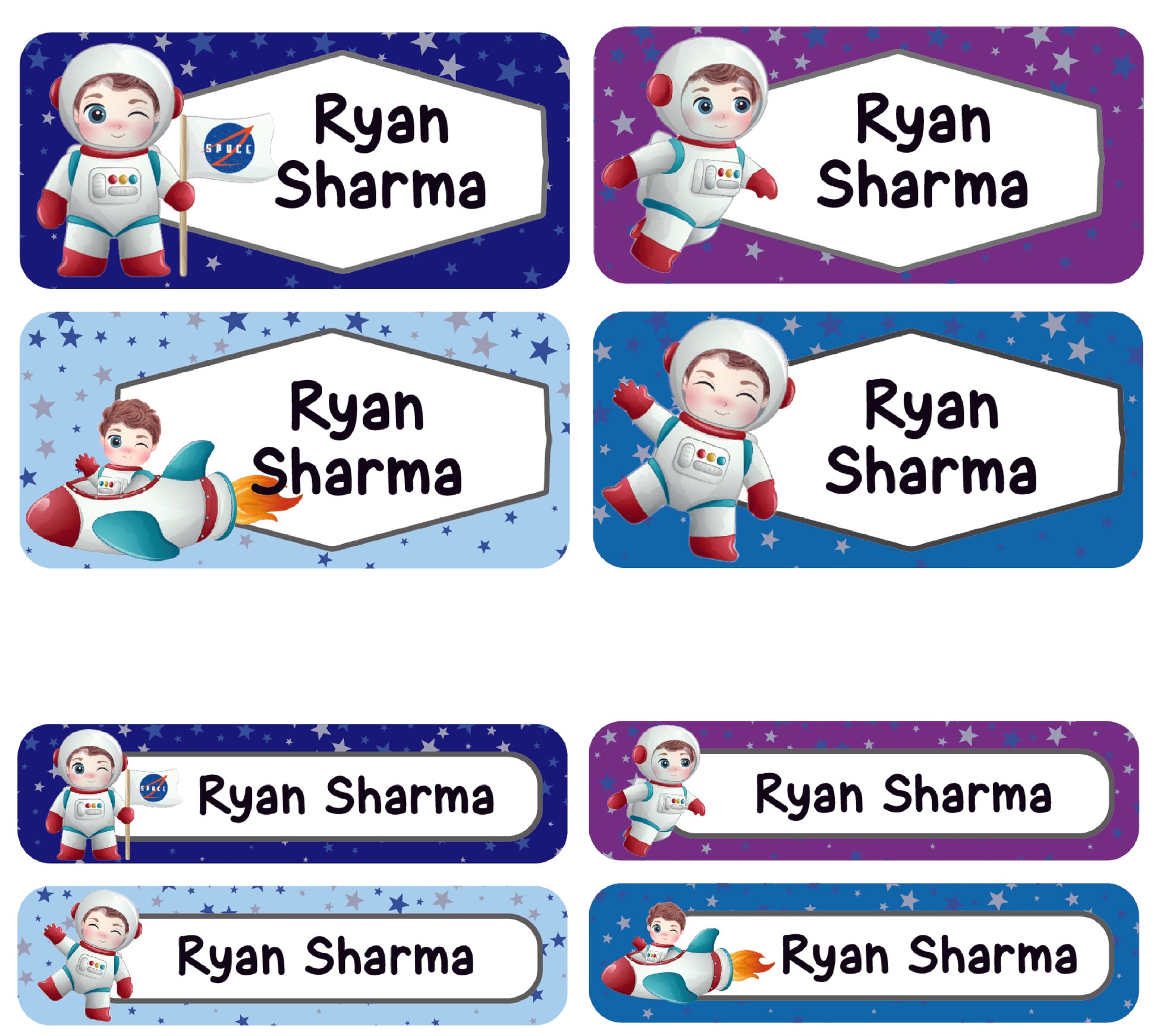 Rectangular Labels - Astronaut boy – thedesignfactoryshop