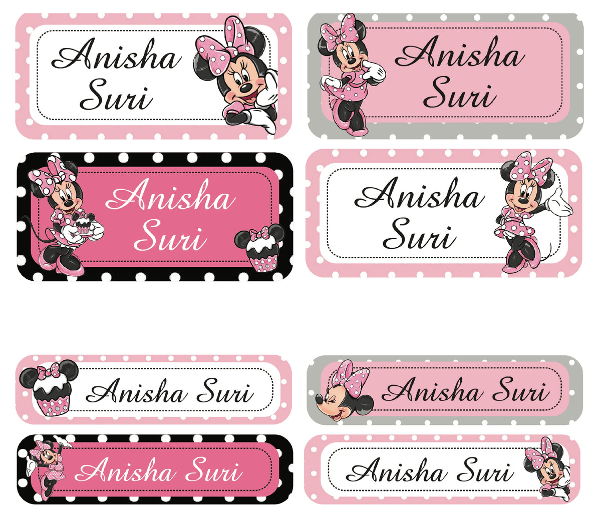 Rectangular Labels - Minnie Mouse – thedesignfactoryshop