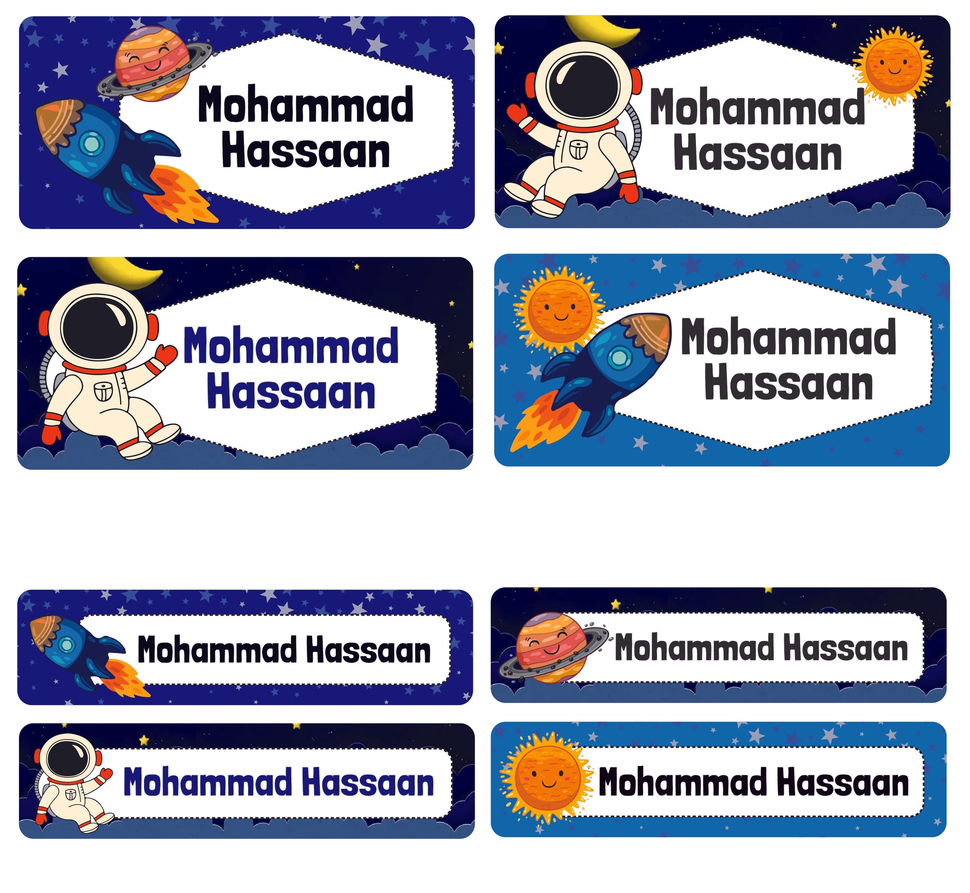 Rectangular Labels - Space – thedesignfactoryshop