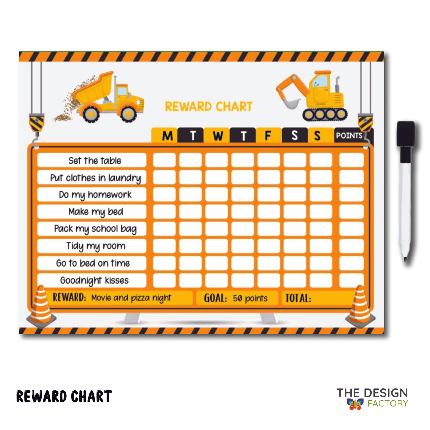 Reward chart - Construction – thedesignfactoryshop