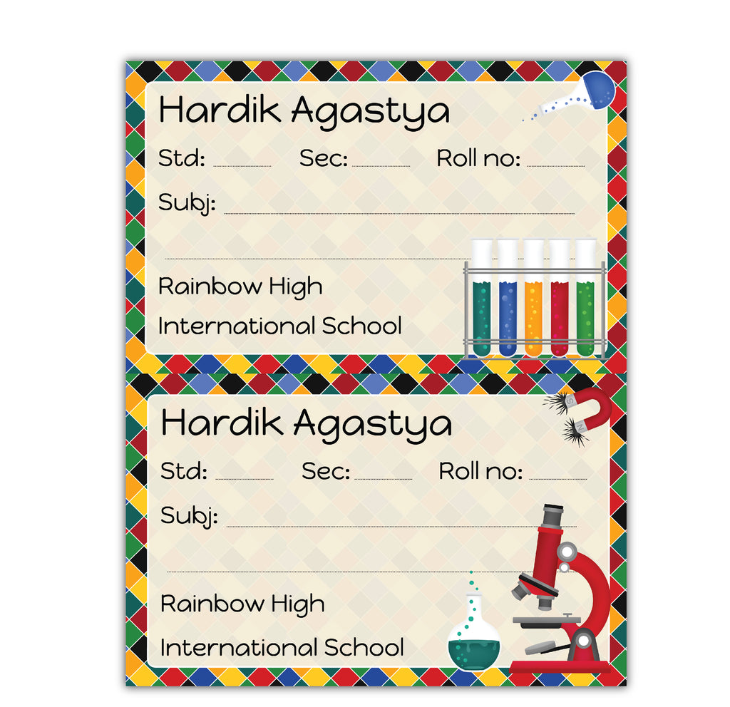 School Book Labels - Science experiments – thedesignfactoryshop