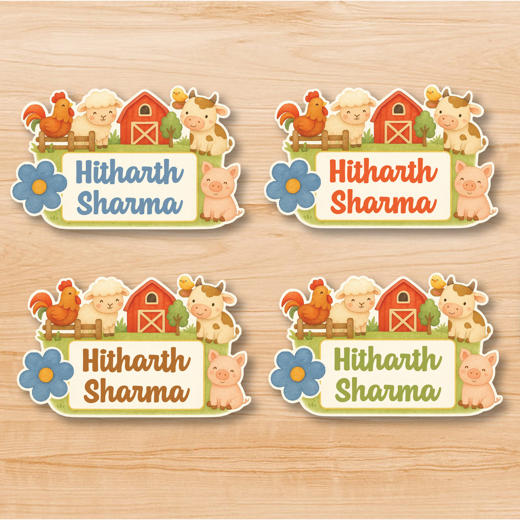Shape Labels - Farm Animals (Design 1) – thedesignfactoryshop