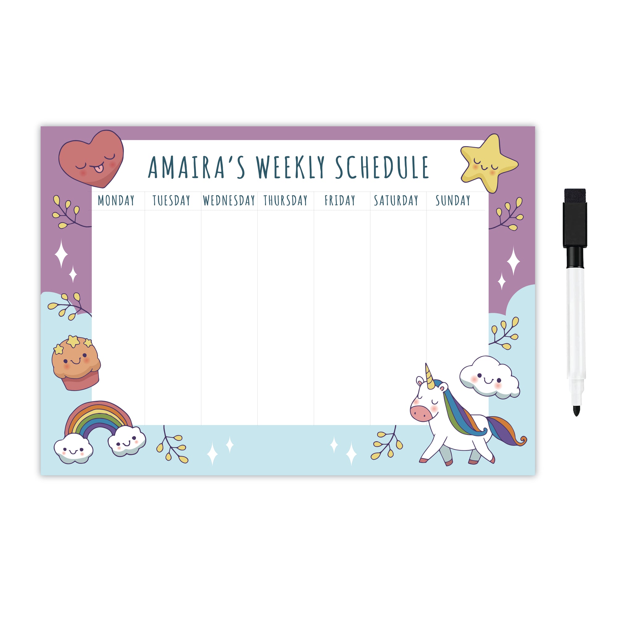 Weekly Planner - Unicorn – thedesignfactoryshop